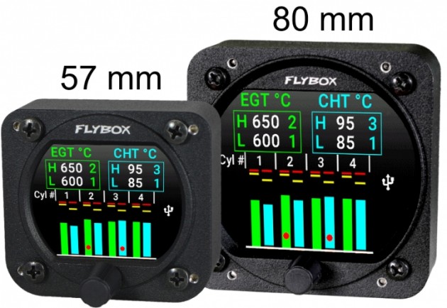 FLYBOX Omnia 57mm CHT-EGT (4+4) | EdgePerformance AS Webshop
